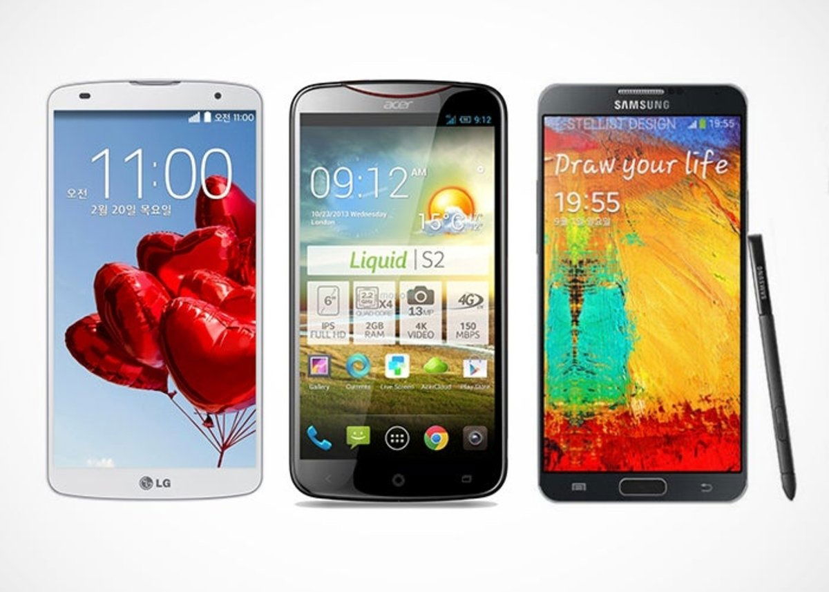 LG G Pro 2 vs Samsung Galaxy Note 3 vs Acer Liquid S2