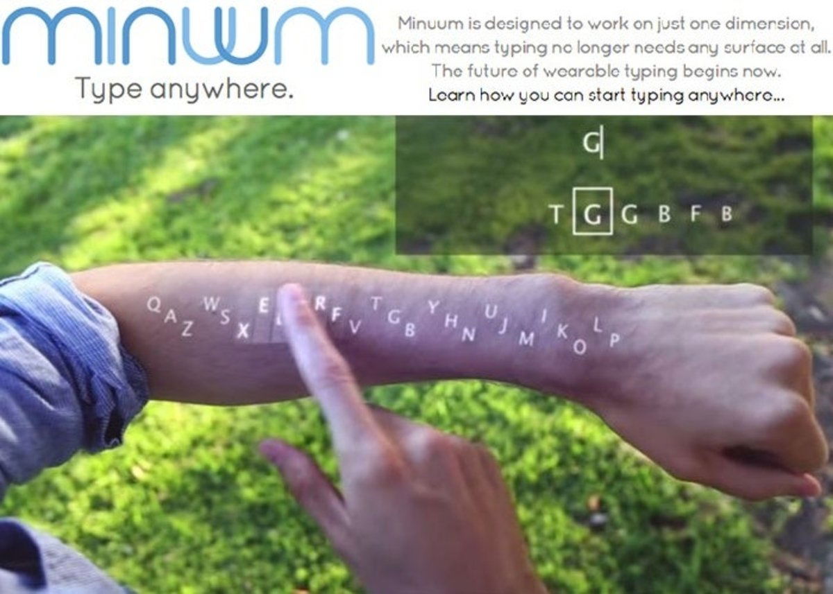 Minuums, un teclado del futuro para las Google Glass