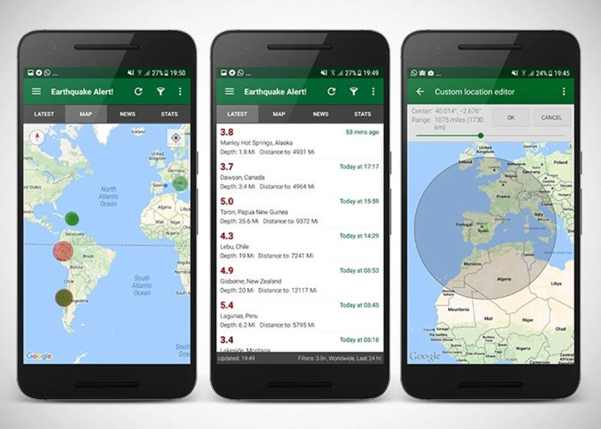 La mejor app para alertar e informar sobre terremotos y posibles tsunamis en tiempo real
