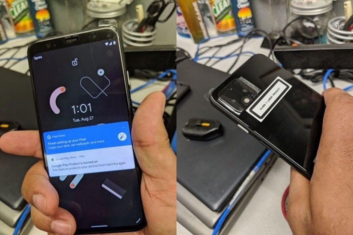 El Google Pixel 4 aparece con la pantalla encendida en una imagen